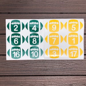 Vinyl Classroom 'football' Line up Number Decals-various Sets Available ...