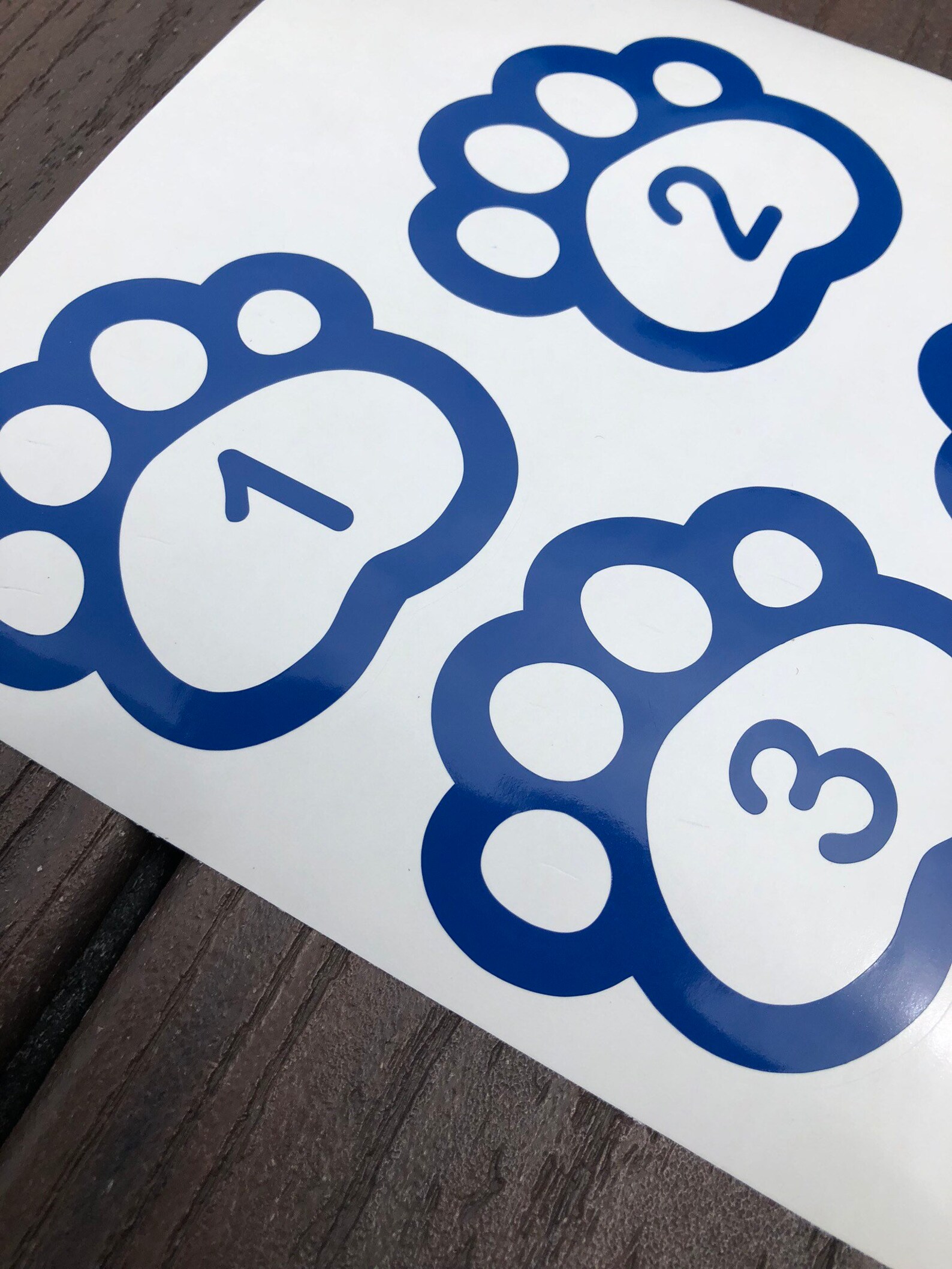 Vinyl Classroom 'paw Print' Line up Number - Etsy
