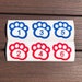 Vinyl Classroom 'paw Print' Line up Number Decals-various Sets ...