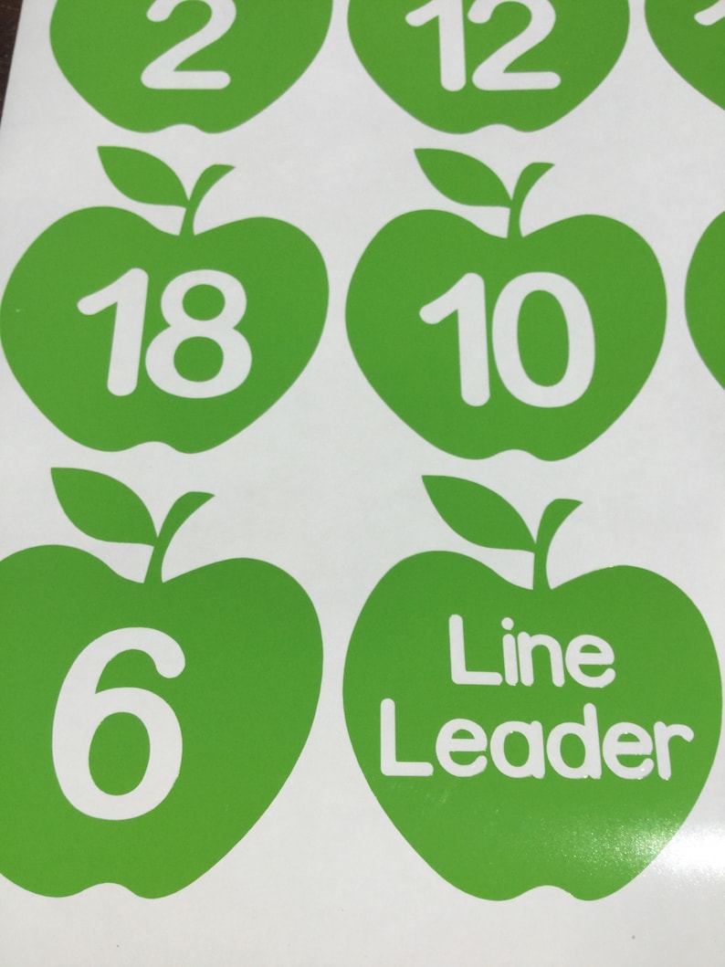 Vinyl Classroom Line up Number Decals With Line Leader and - Etsy