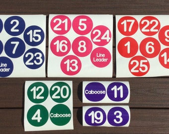 Vinyl Classroom 'paw Print' Line up Number | Etsy