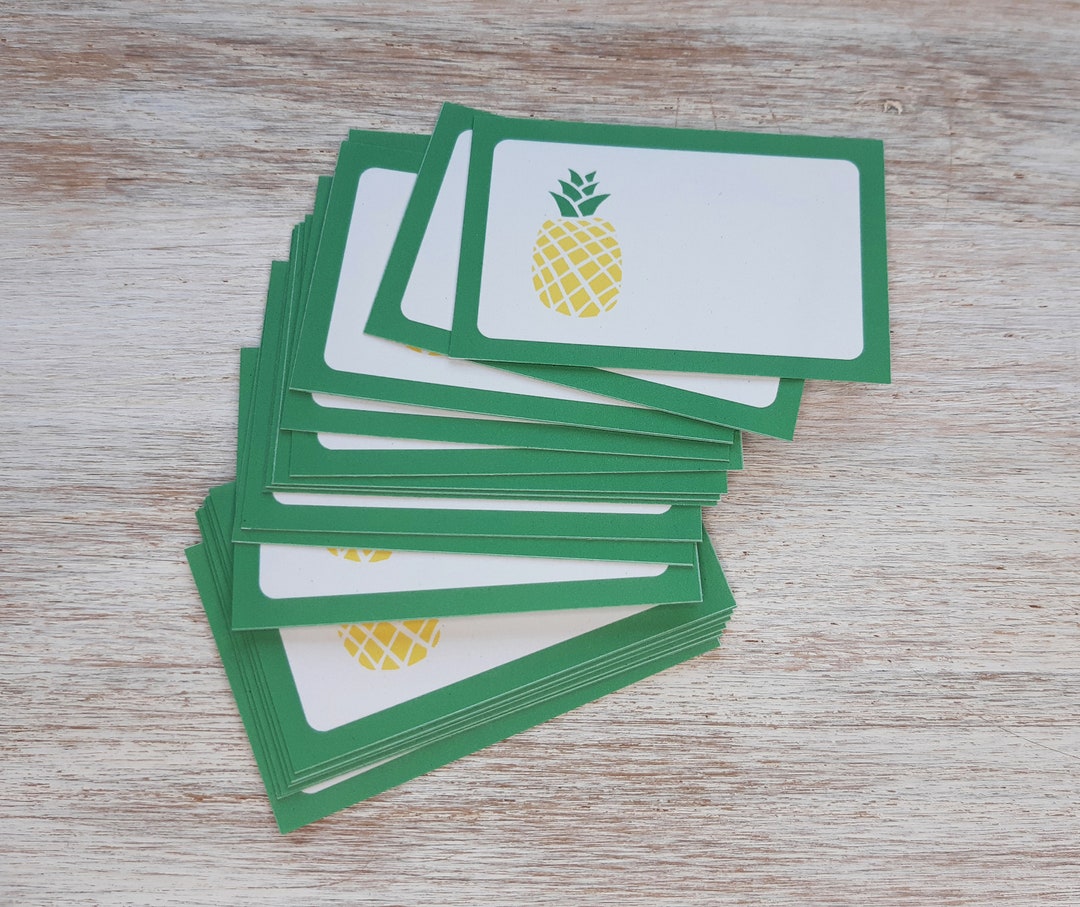 Pineapple 18 Hand-cut Recycled Labels // Label // Stickers // Jam ...
