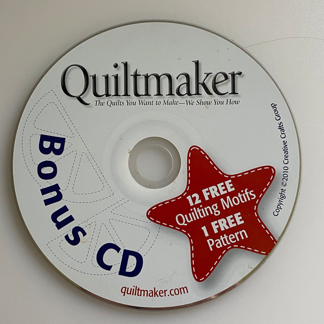 Quiltmaker Bonus CD With 12 Quilting Motifs and One Free Pattern, Pre ...
