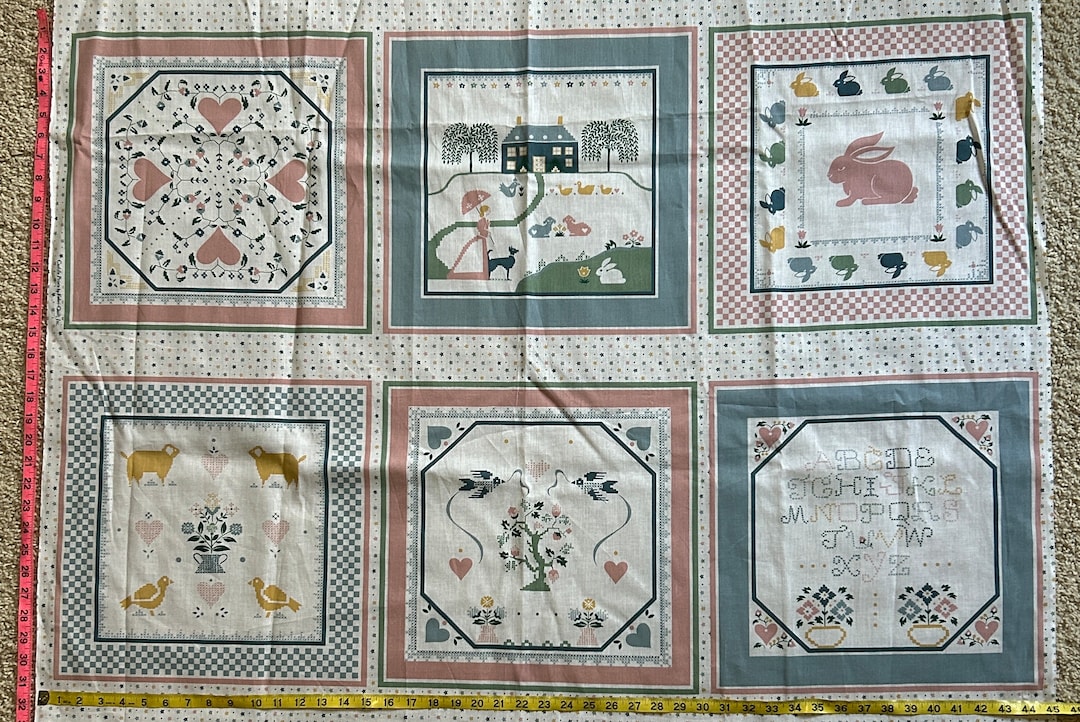 Vintage Cuddle Prints by Fabric-quilt Country Style Baby Fabric Squares ...