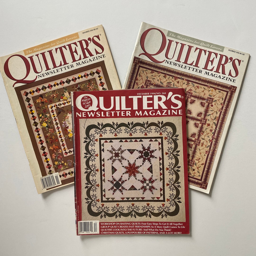 Vintage Quilter’s Newsletter Magazine Lot of 3, Dec 1994, Nov & Dec ...