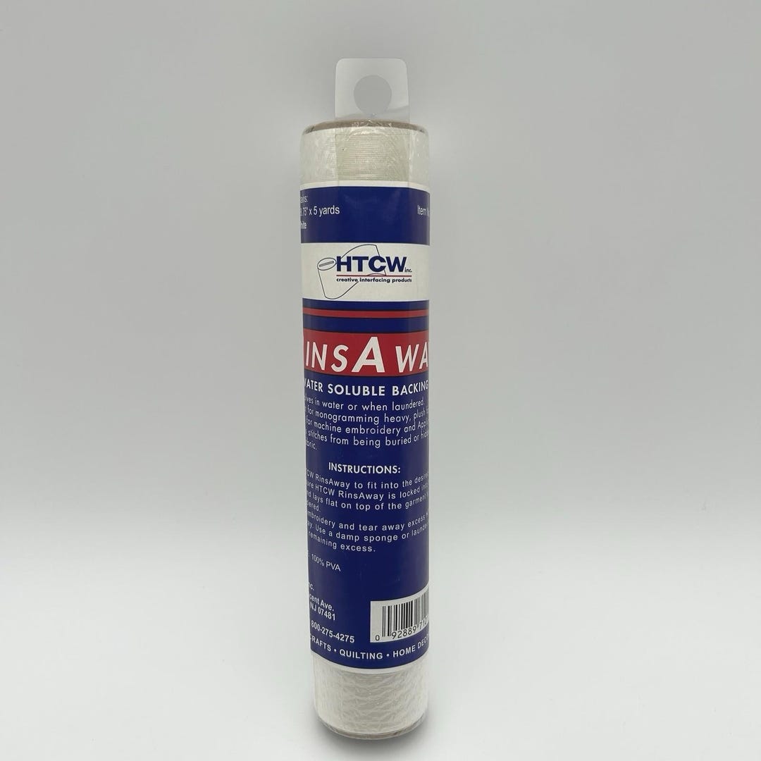 Vintage HTCW Rinsaway Water Soluble Backing Roll, 8.75” X 5 Yards ...