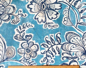 Blue White Botanical Fabric Blue Leaves by Andreasnuggs Delicate ...
