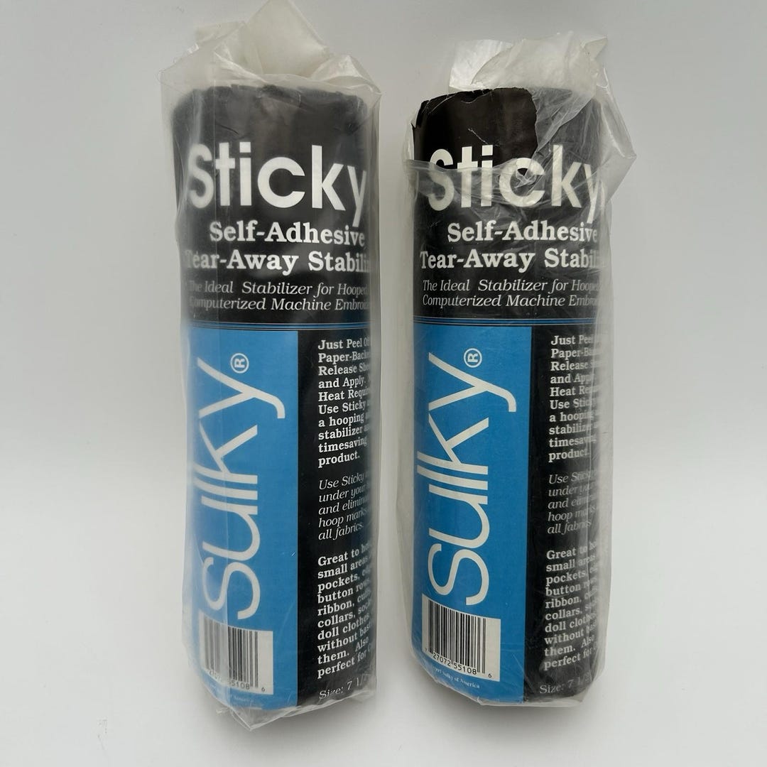 Sulky Sticky Tear Away Stabilizer Lot of 2 – 7.5” X 6 Yds, 1 New & 1 ...