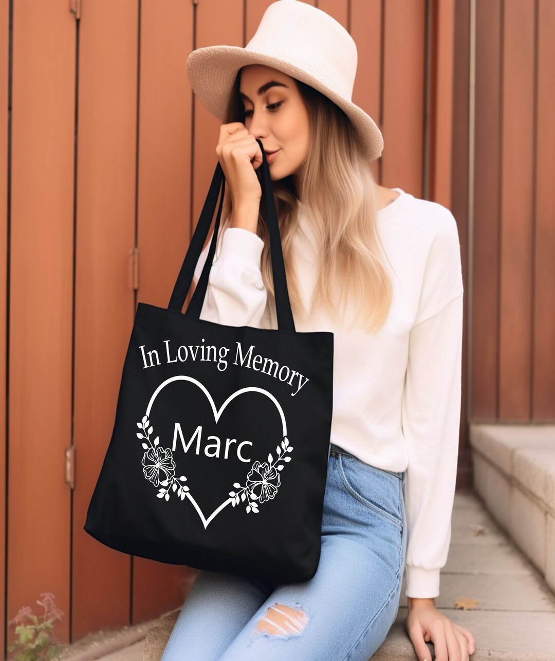 In Memory, Loving Thoughts, Tote Bags, Canvas Bags, Bags, Gift for ...