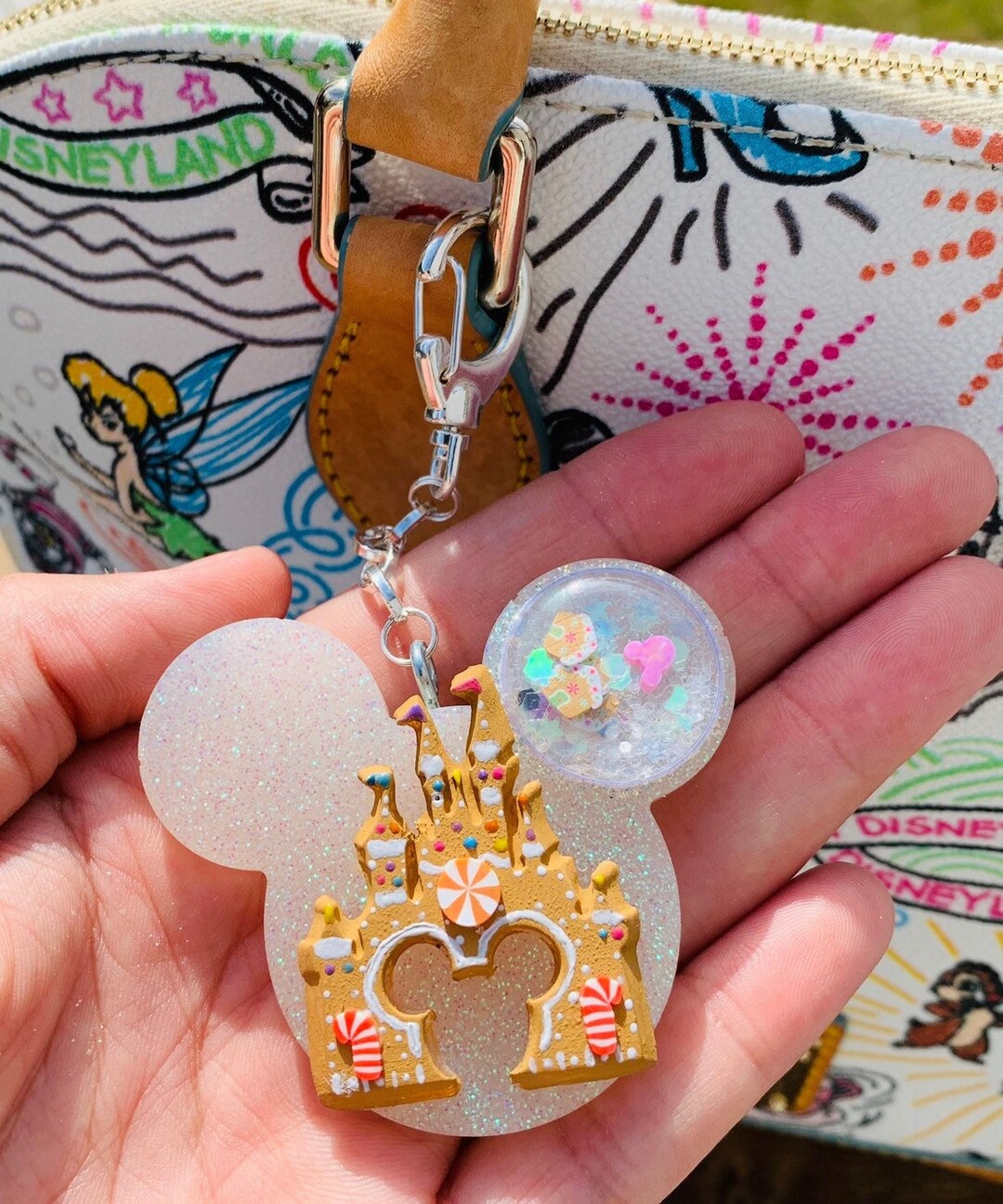 Disney Inspired Mouse Christmas Gingerbread Shaker Purse Bag Charm ...