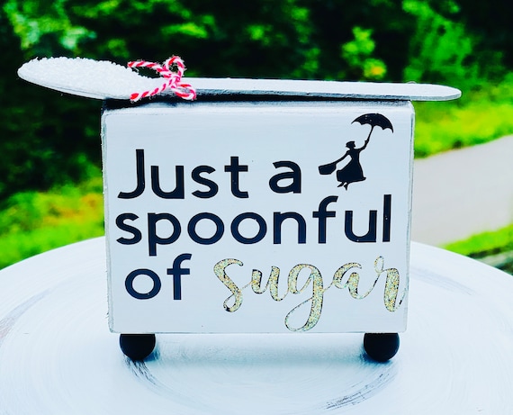 Disney Inspired Mary Spoonful Sign Wooden Tiered Tray Decor - Etsy