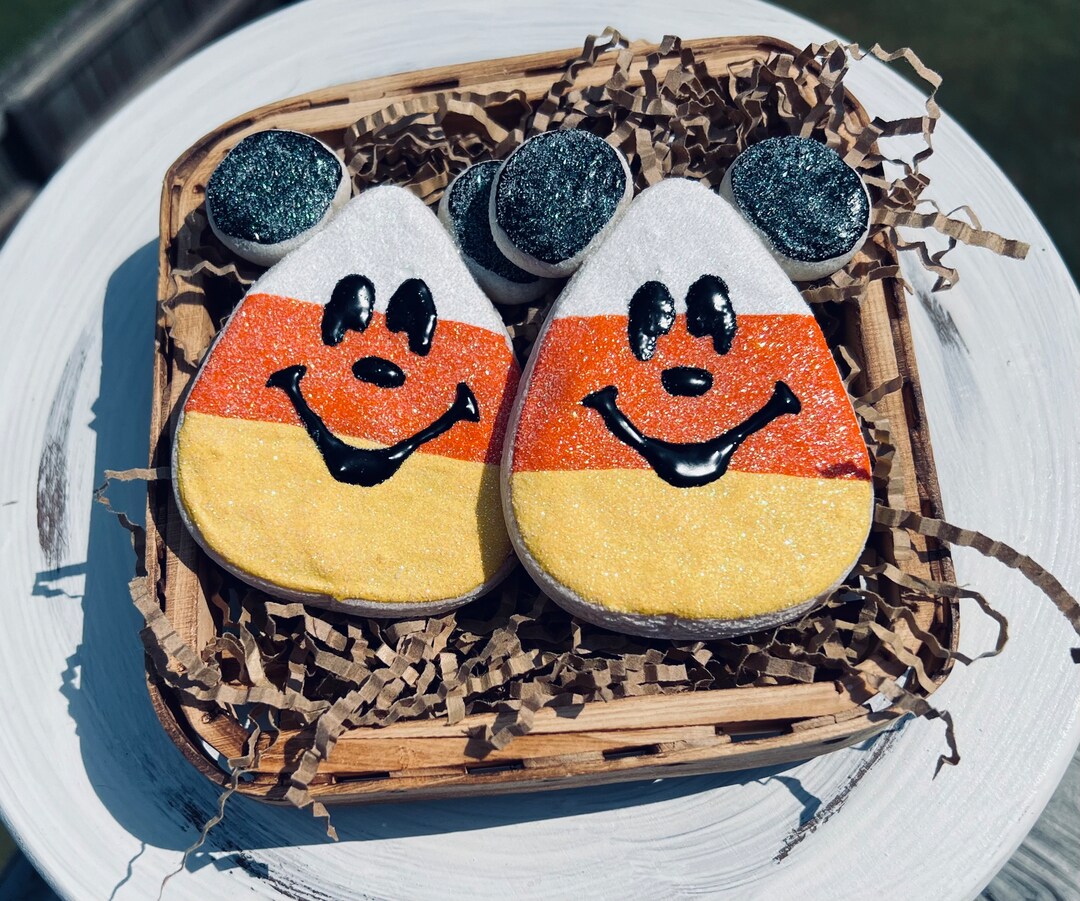 Disney Inspired Mouse Shaped Faux Candy Corn Cookie Tiered Tray Decor ...
