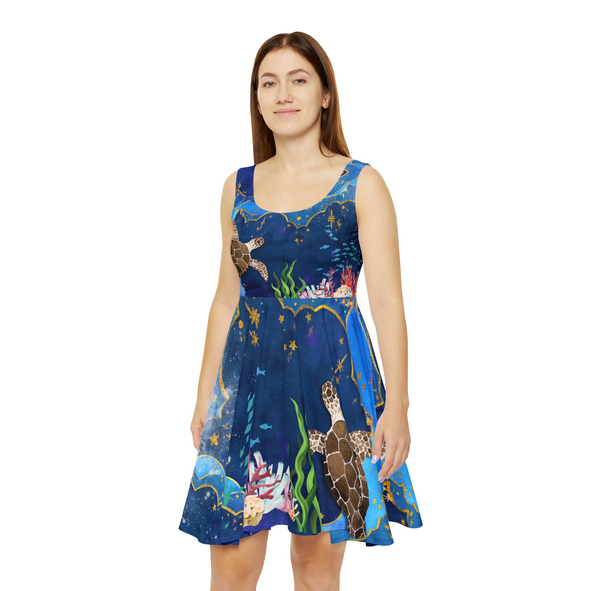 Sea Turtle Dress- Dive Into Style With This Underwater Ocean Escape - Etsy