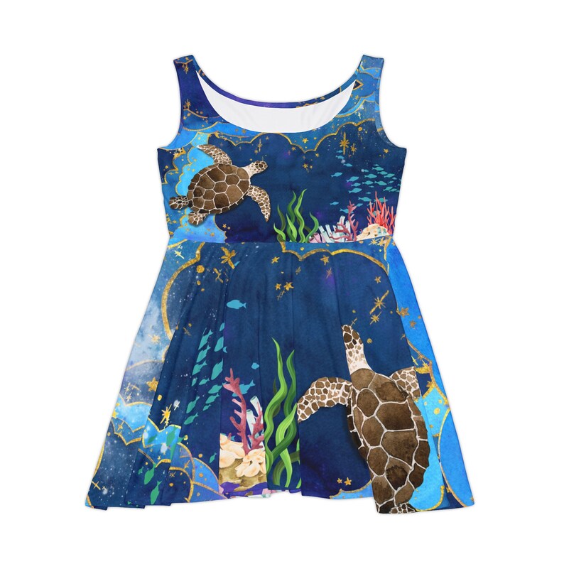 Sea Turtle Dress- Dive Into Style With This Underwater Ocean Escape - Etsy
