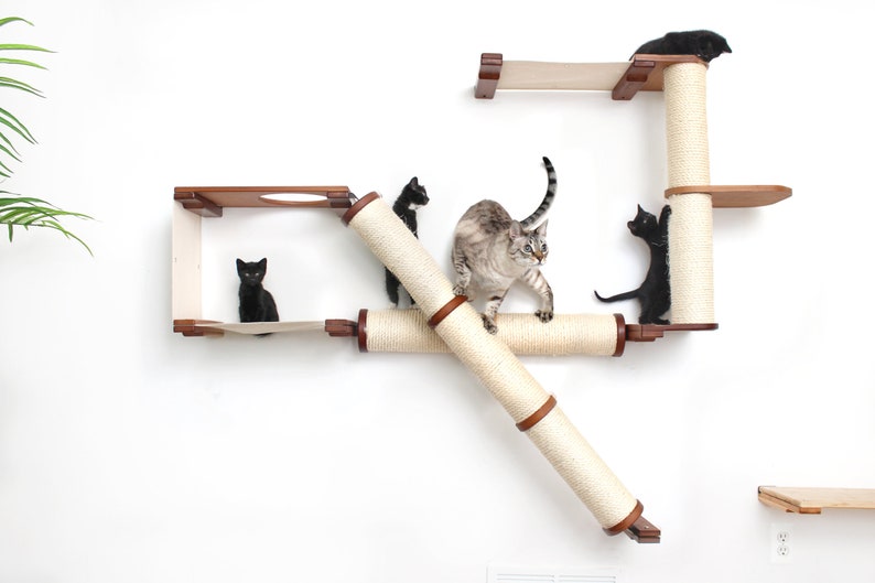 Wall Mounted Cat Tree - Crossroads, Cat Tree Alternative, Sisal Pole ...