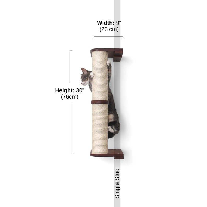 Cat Scratching Pole Cat Furniture Wall Mounted Cat Sisal - Etsy