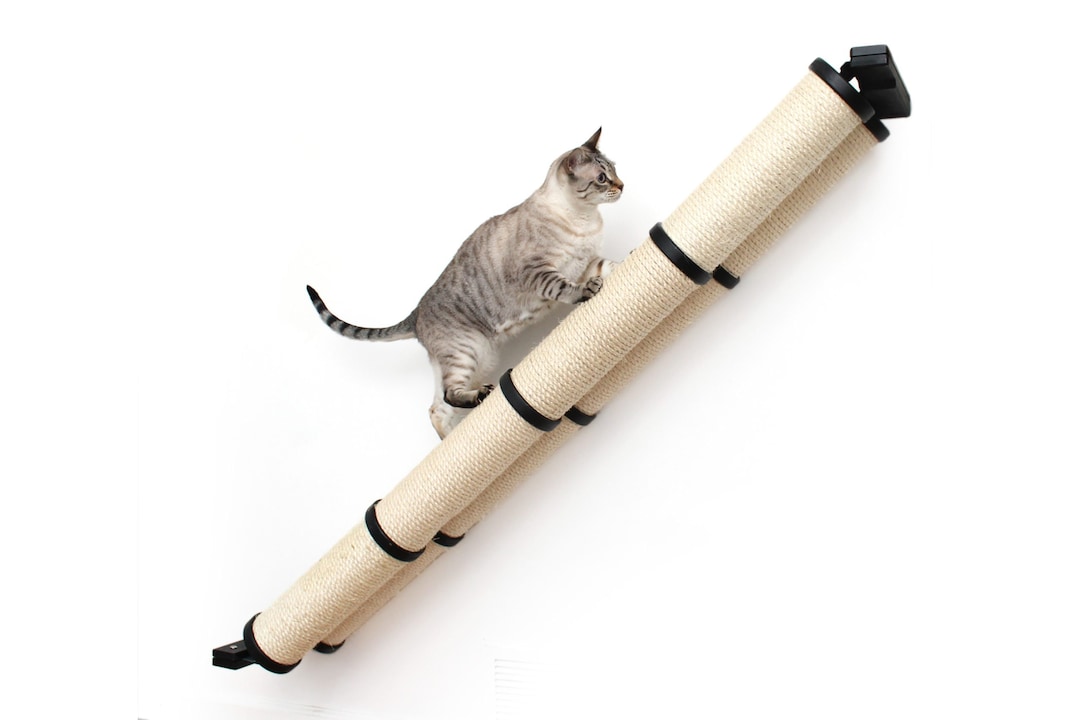 Cat Scratching Pole, Wall Mounted Cat Furniture, Angled Pole, Cat Wall ...
