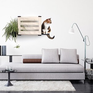 Deluxe Cat Cubby Planter or Cat Cubby Feeder Cat Furniture Cat Hammock ...