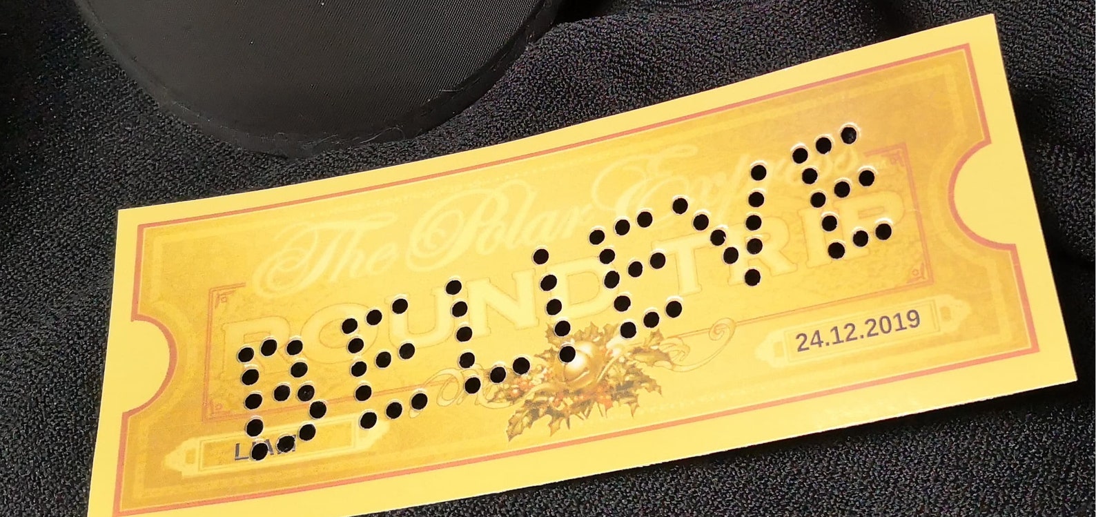 Polar Express Train Ticket PUNCHED Holes ANY Word-any NAME - Etsy