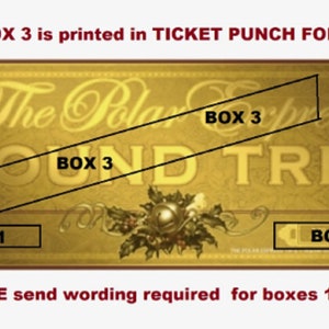 Polar Express Train Ticket PUNCHED Holes ANY Word-any NAME Envelope ...