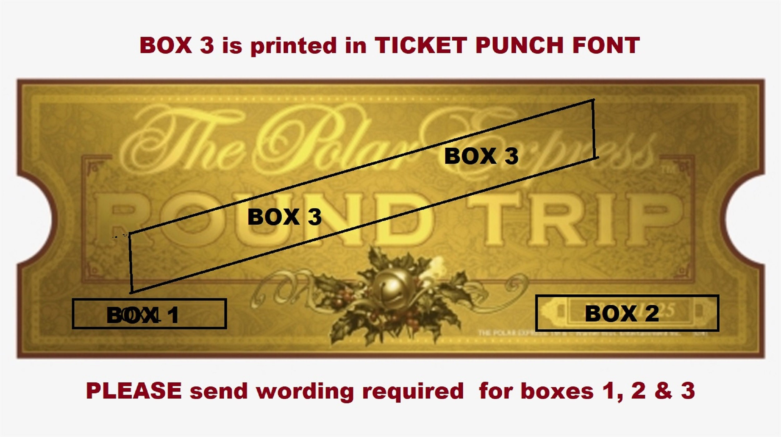 Polar Express Bell Train Ticket Box PERSONALISED THE Most - Etsy UK