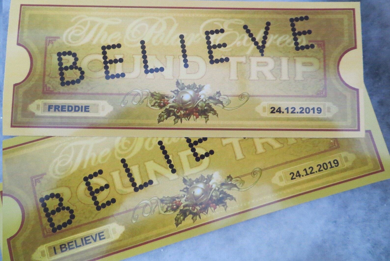 Polar Express Bell & Train Ticket PERSONALISED LTD. Edition | Etsy