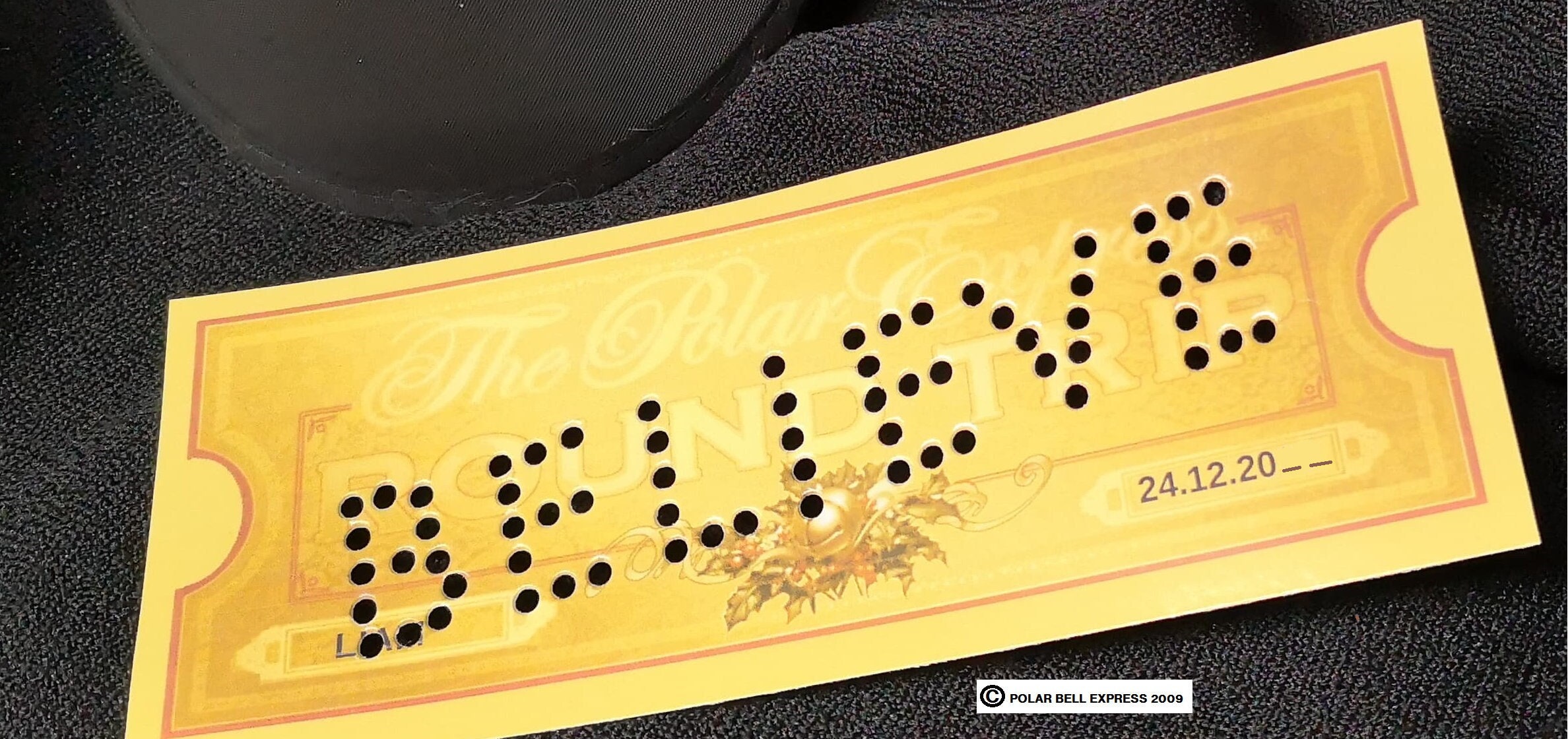 Polar Express Train Ticket PUNCHED Holes ANY Word-any NAME - Etsy