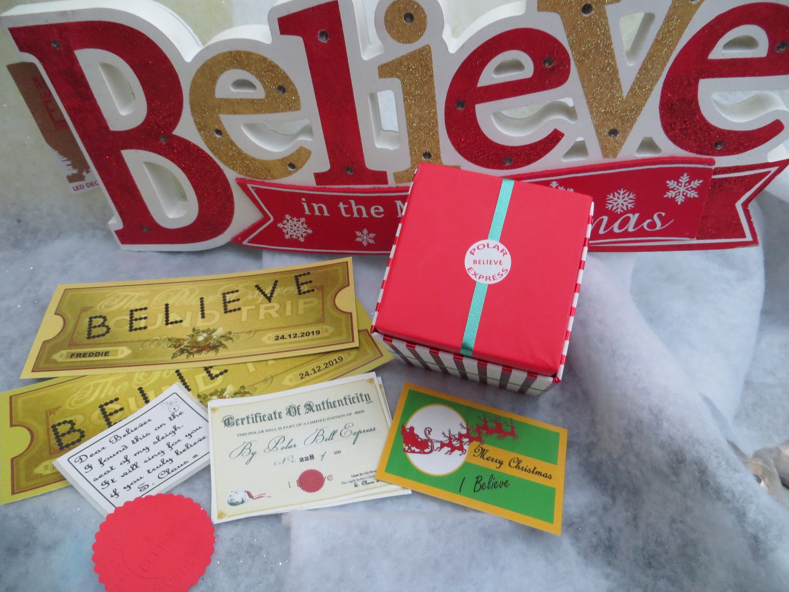 Polar Express Bell & Train Ticket PERSONALISED LTD. Edition | Etsy