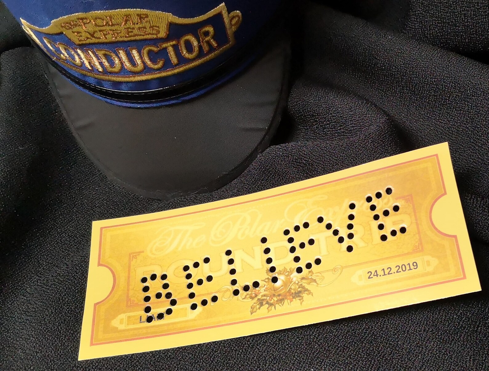 Polar Express Train Ticket PUNCHED Holes - ANY Word-any NAME - Free ...
