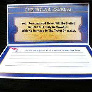 Polar Express Train Ticket PUNCHED Holes - ANY Word-any NAME - Free ...