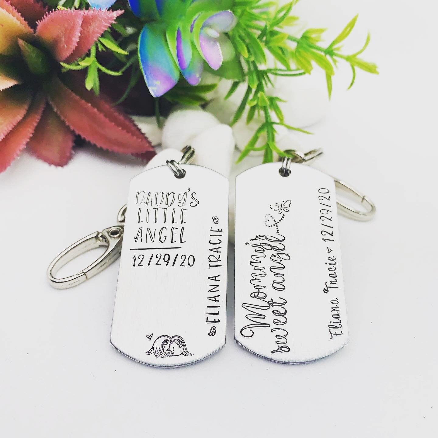 Angel Baby Keychain Set Pregnancy Loss Keychain Baby Loss | Etsy