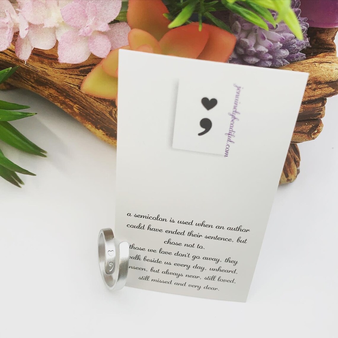 Heart Colon Ring Rings Semicolon Colon Jewelry Heart - Etsy Australia