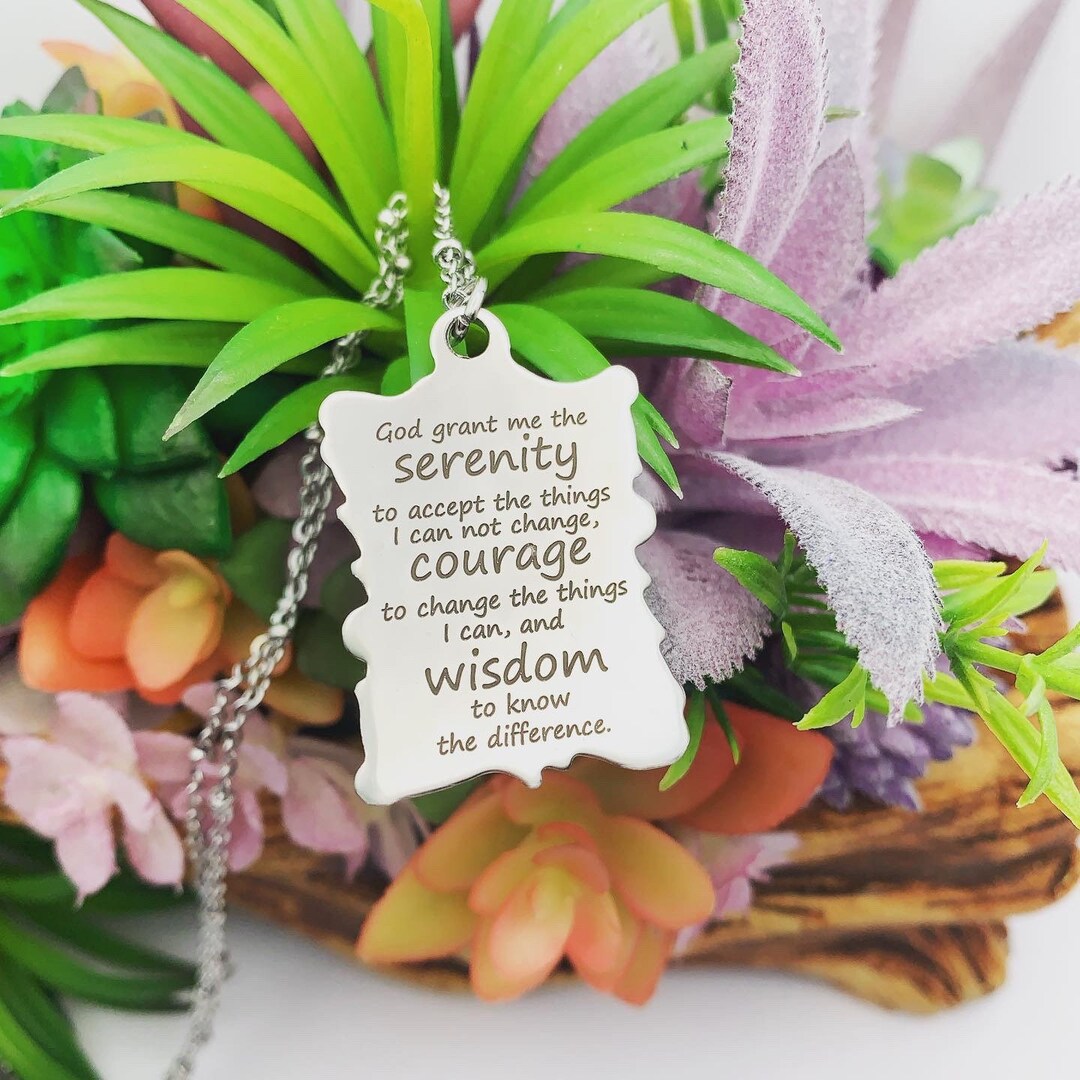 God Grant Me the Serenity / Prayer Necklace / Religious Necklace ...