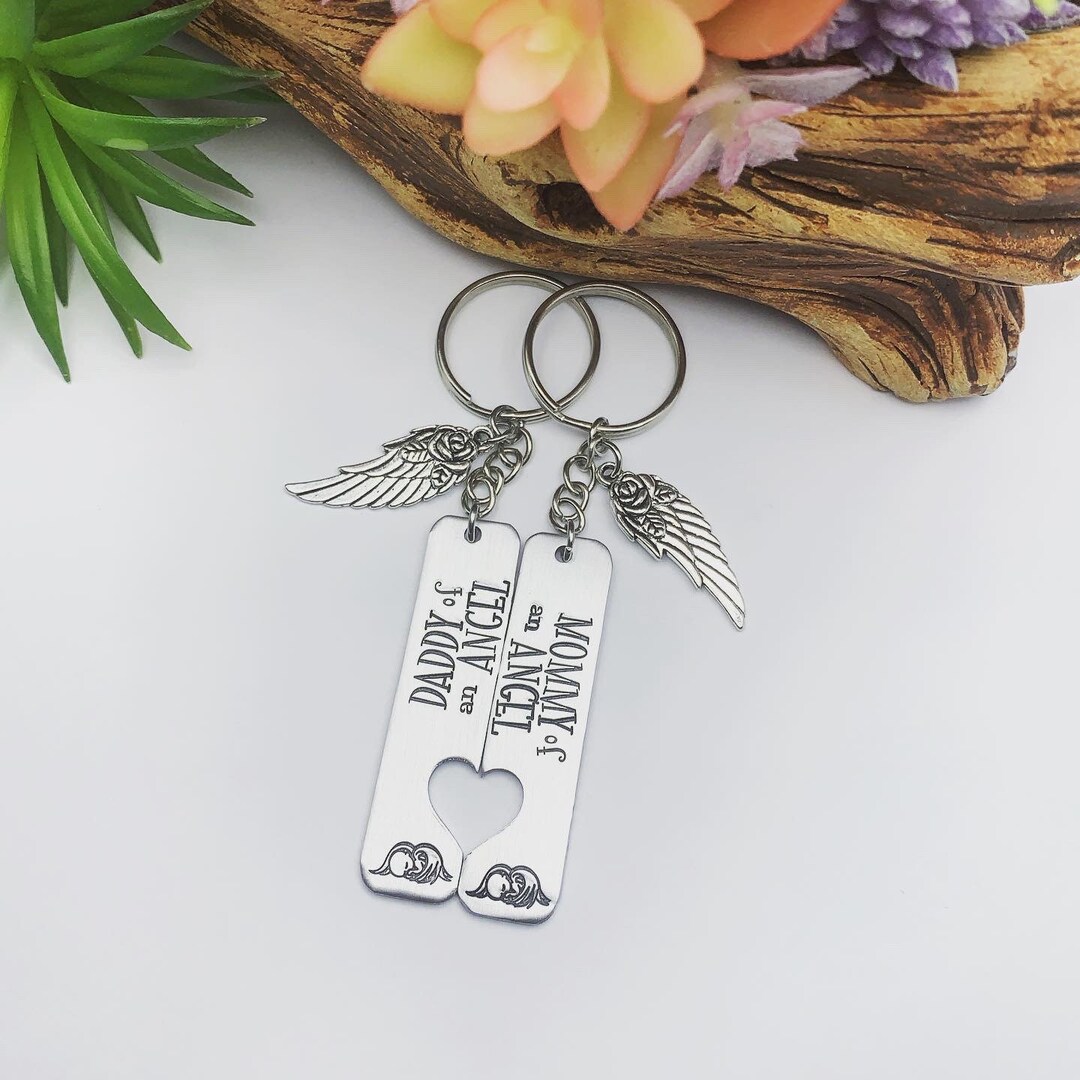 Angel Baby Key Chain Set - Pregnancy Loss Keychain- Baby Loss Jewelry ...