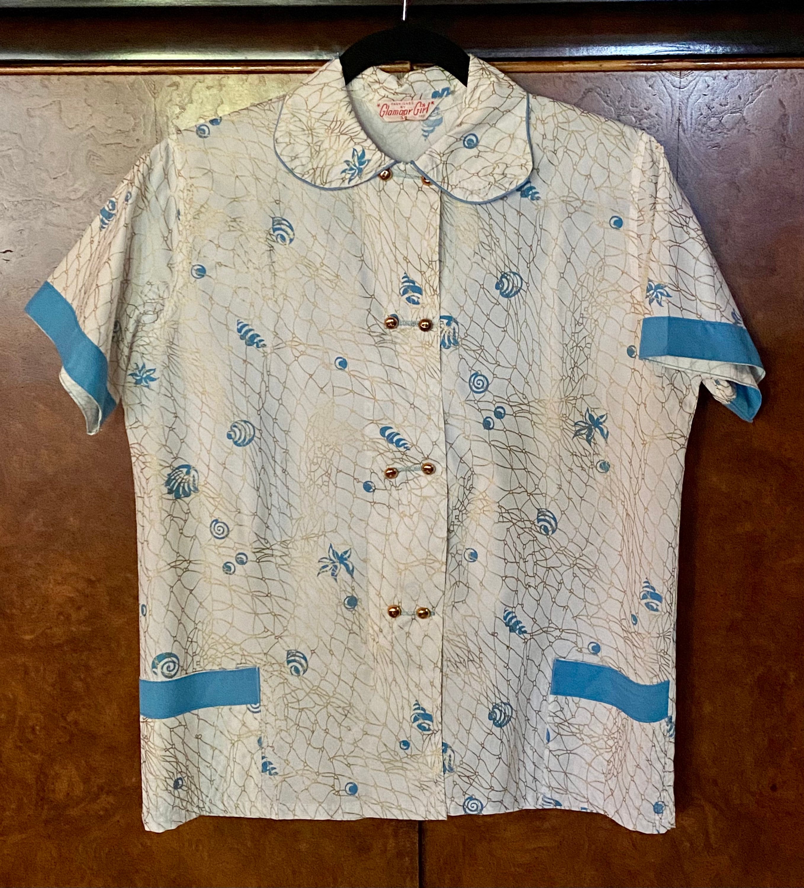 1950s Adorable Sea Shell Print Rayon Pajamas S/M - Etsy