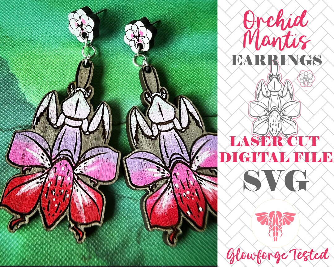 DIGITAL FILE Orchid Mantis Flower Preying Mantis Laser Cut SVG - Etsy