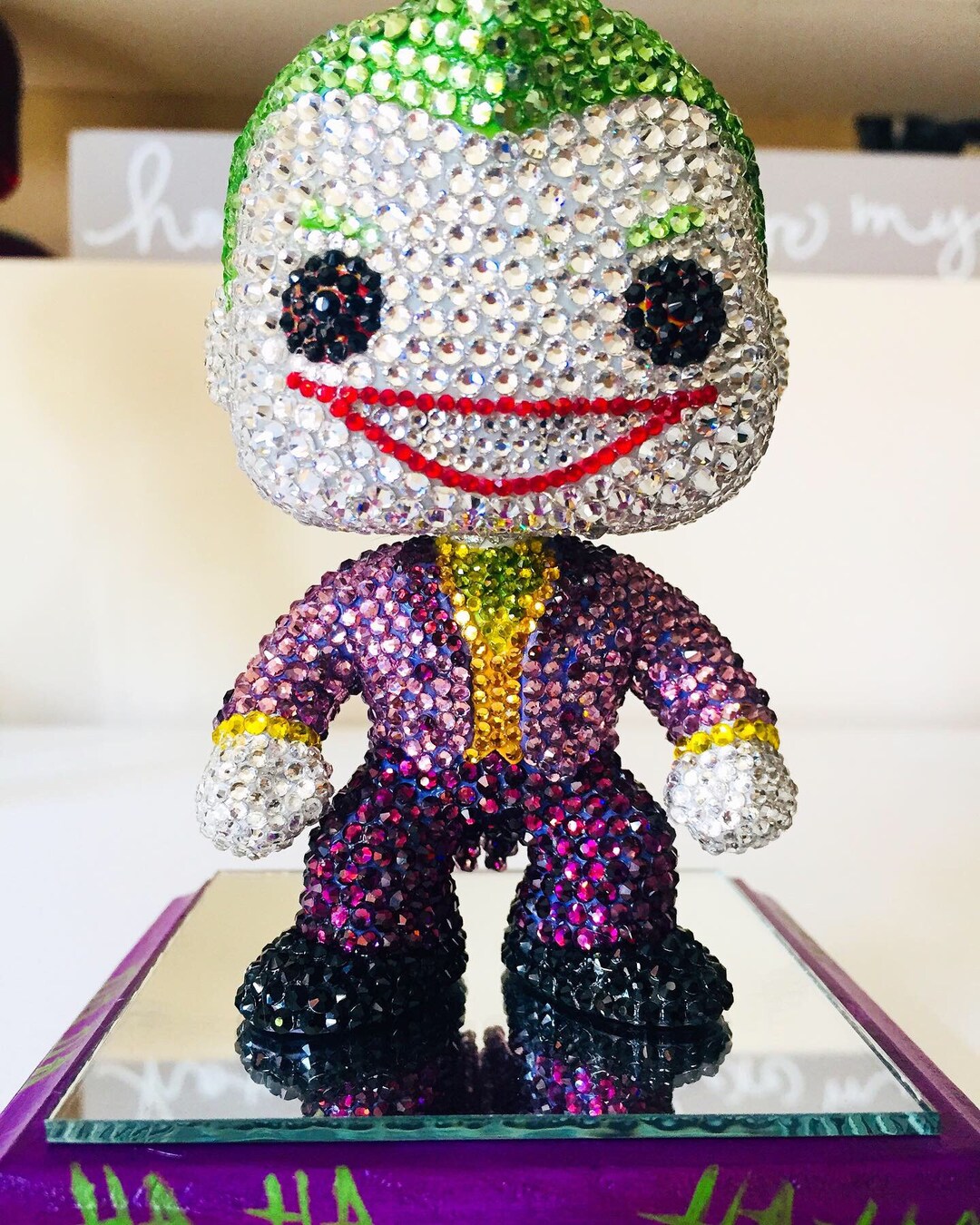 Custom Crystal Funko Pop the Joker 3486 Hand Placed - Etsy