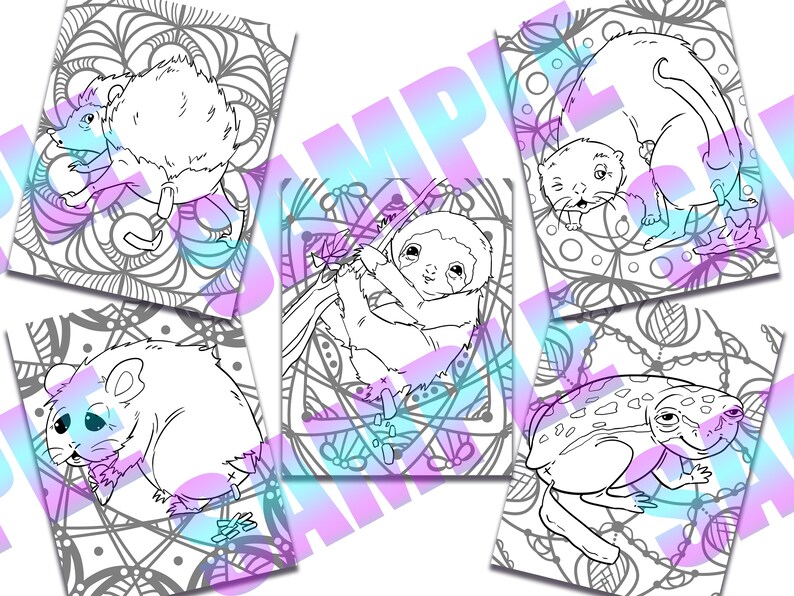 Pooping Animals Coloring Book Pages Download Funny Coloring - Etsy