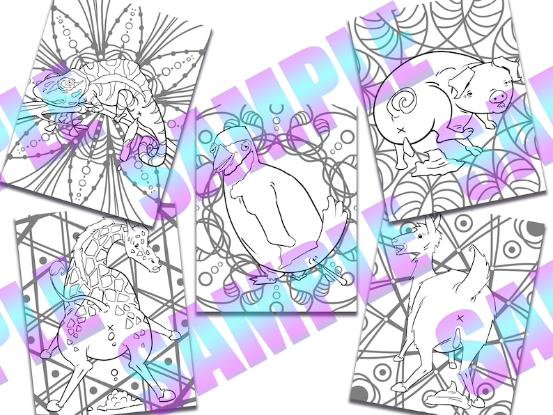 Pooping Animals Coloring Book Pages Download Funny Coloring - Etsy