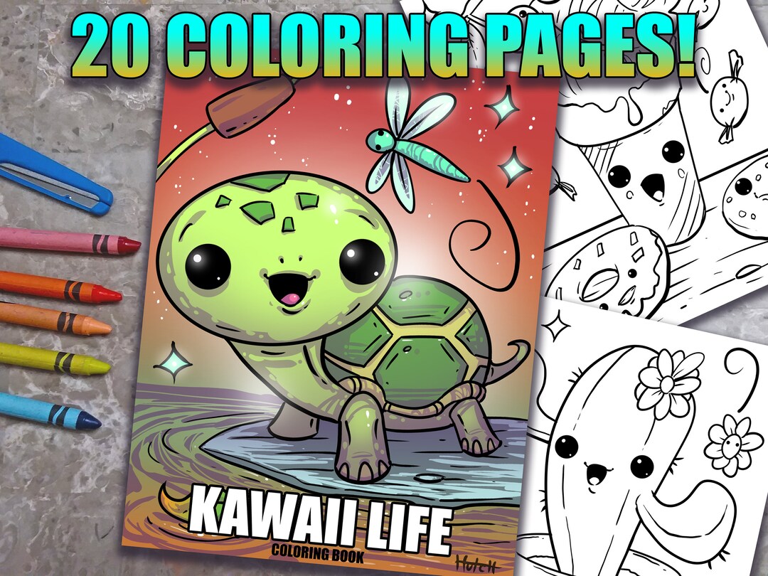 Cute Kawaii Life Coloring Book Pages Download, Fun Coloring Pages for ...