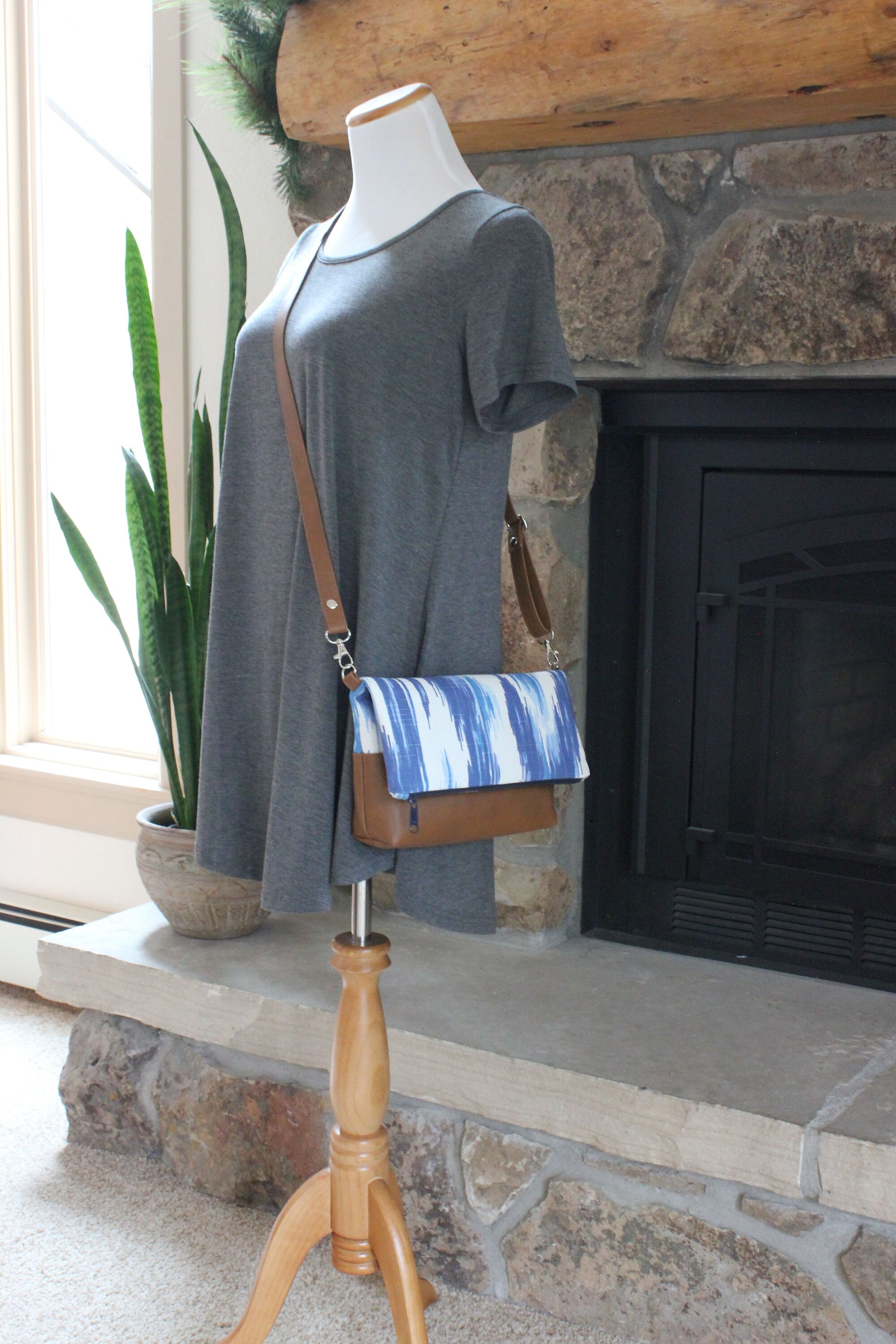 Crossbody Canvas Foldover Bag, Zippered Foldover Bag, Crossbody Canvas ...