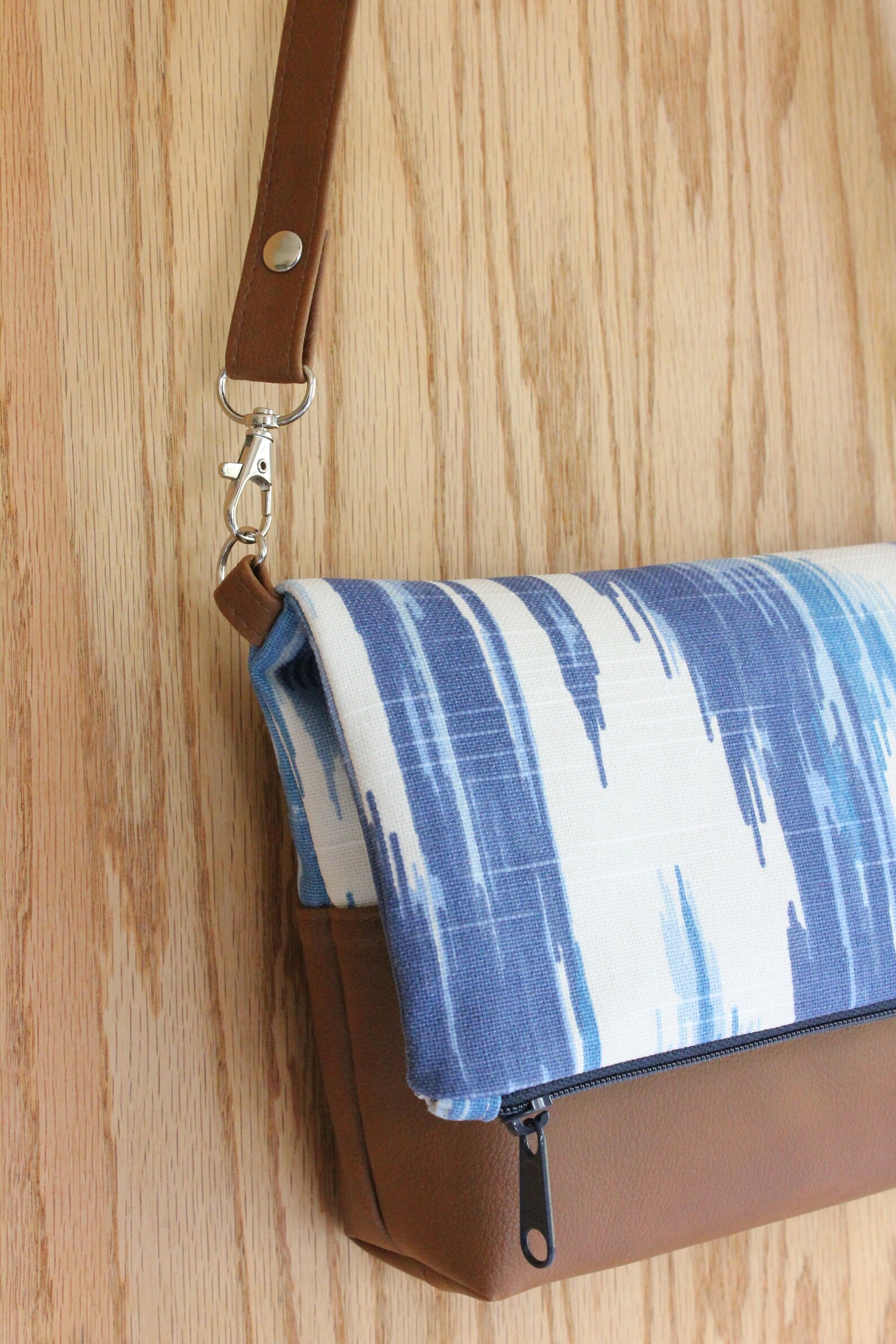 Crossbody Canvas Foldover Bag, Zippered Foldover Bag, Crossbody Canvas ...