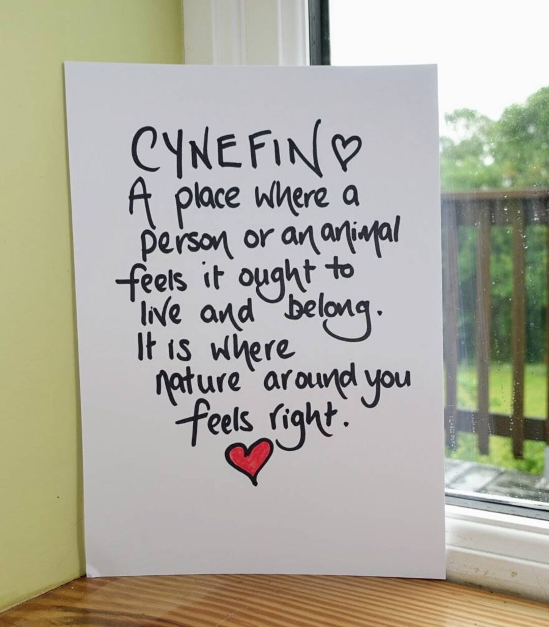 Welsh Print, Cynefin Print, Welsh Gift, Welsh Sayings. A4 Handwritten ...