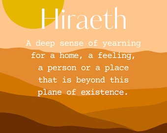 Hiraeth Welsh Print - Etsy UK