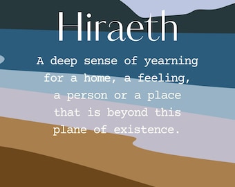 Hiraeth Welsh Print - Etsy UK