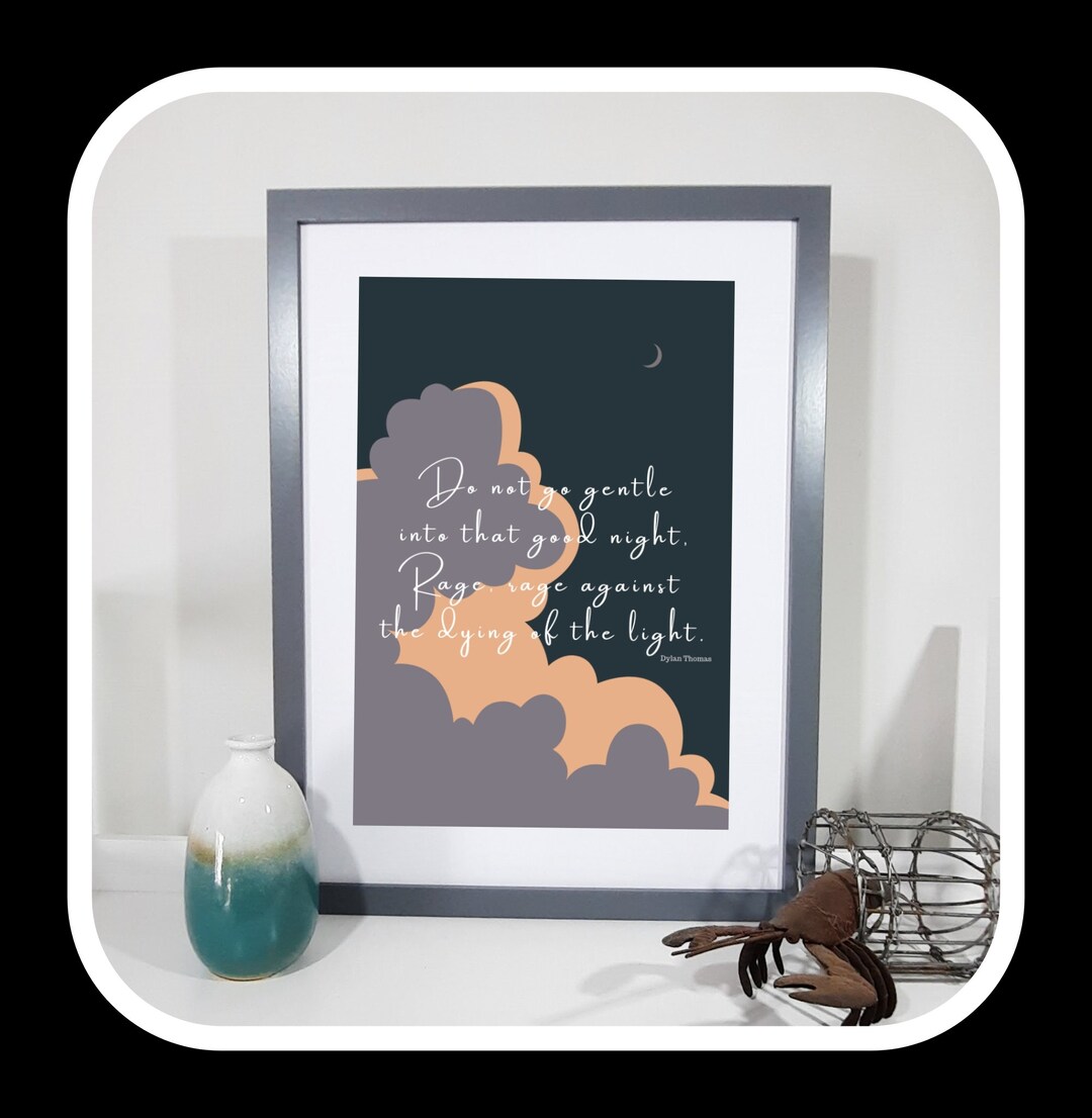 Welsh Verse, A4 Welsh Print, Dylan Thomas Print, Welsh Wall Art, Welsh ...