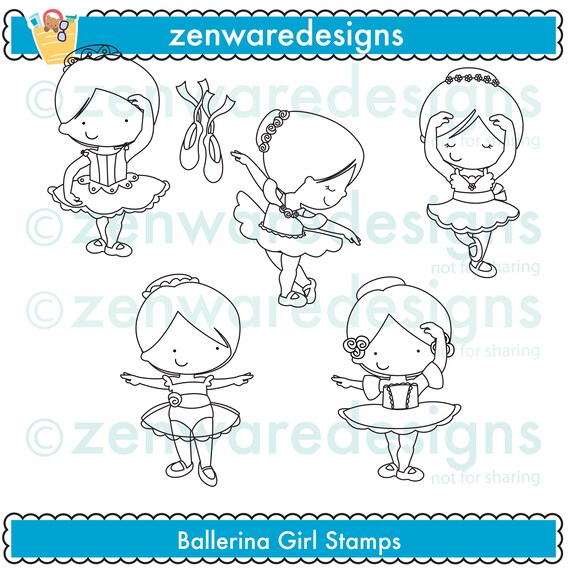 Ballet Digital Stamps Clipart | Etsy