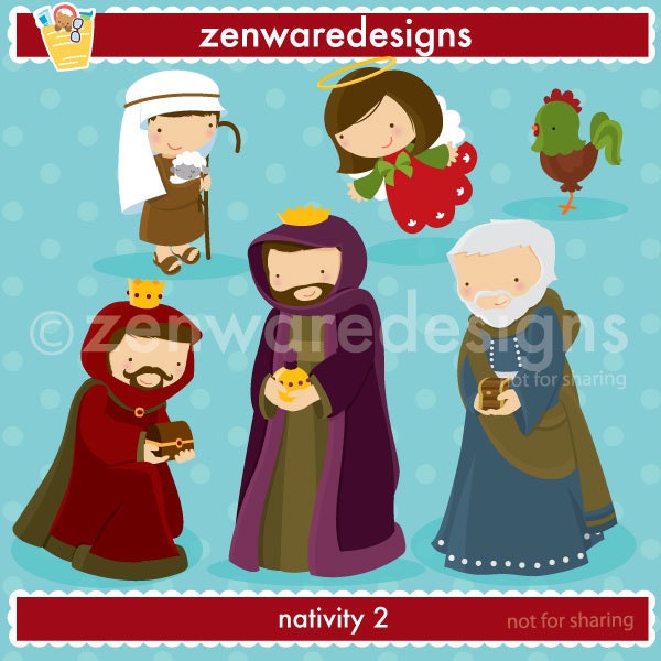 Nativity 2 Clipart - Etsy