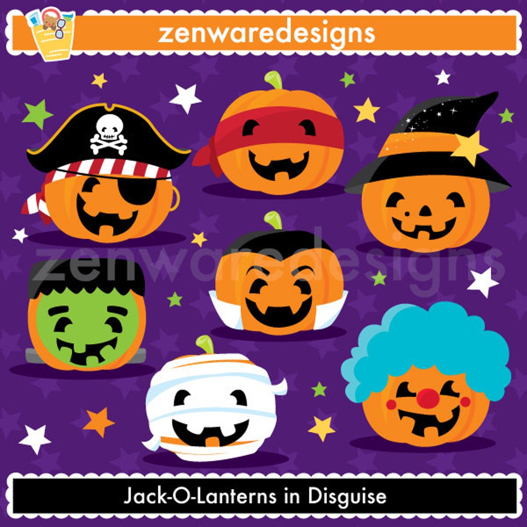 Jack O Lantern Halloween Clipart - Etsy