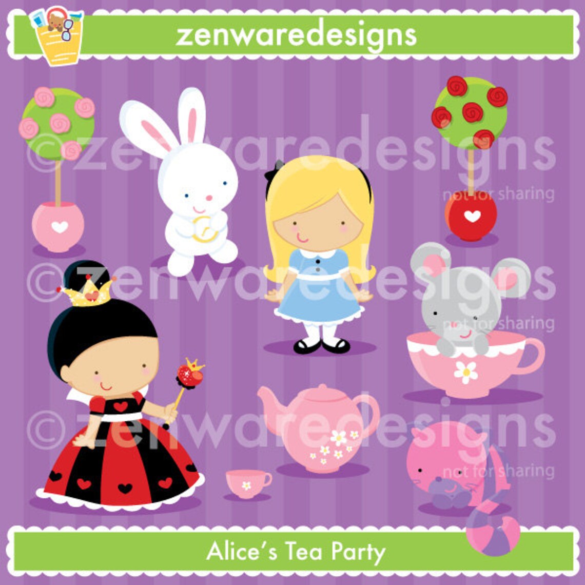 Alice and Friends Clipart - Etsy